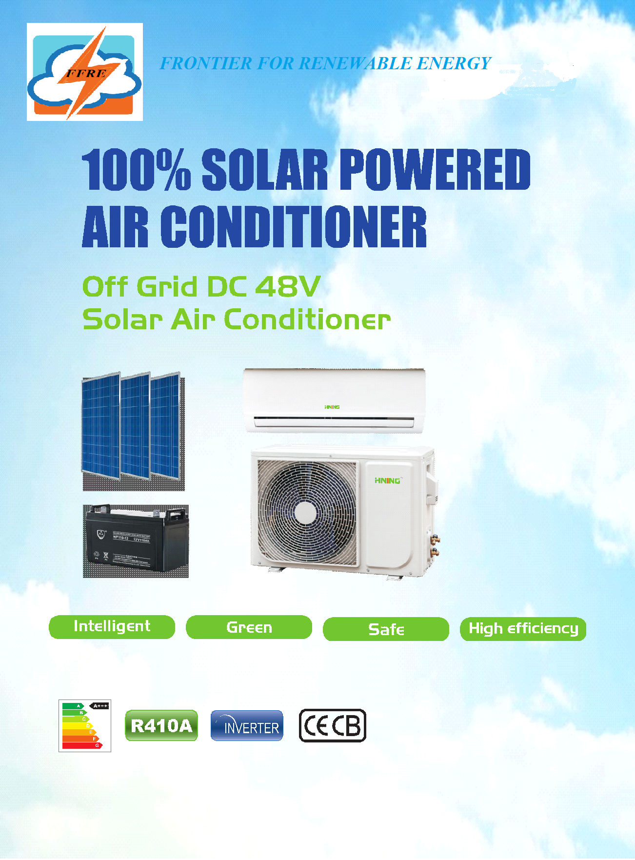 Offgrid 30,000 BTU,2.5 Ton, Solar power split units wall mou | Frontier ...