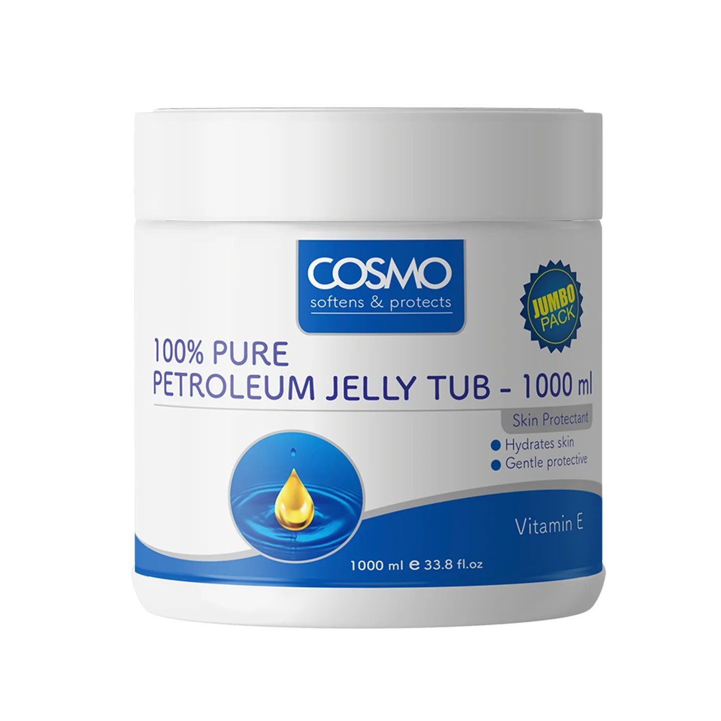COSMO PETROLEUM JELLY TUB VITAMIN E 1000ML | NICHE TRADING QATAR
