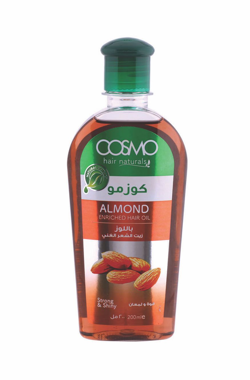 COSMO ALMOND ENRICHED HAIR OIL 200ML | NICHE TRADING QATAR