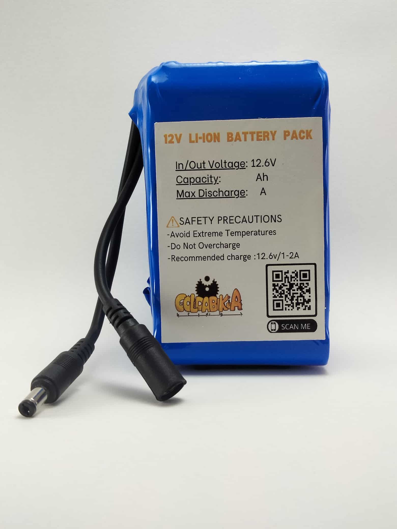 12.6V 12Ah Rechargeable Battery - High Capacity Backup | Goldabikia