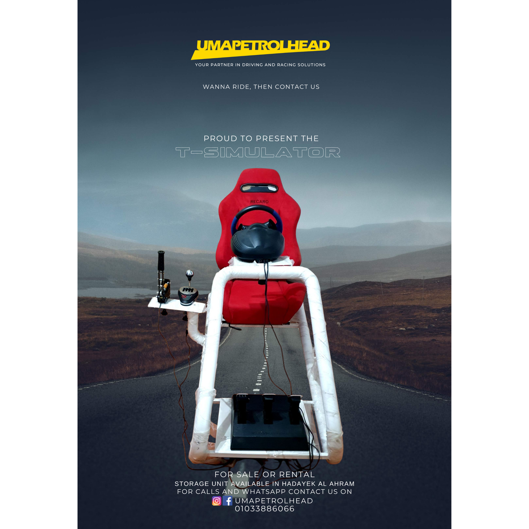 (FOR RENT) Umapetrolhead T-Simulator (White Tube + Red Recar ...